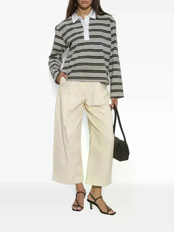 Rag & Bone Striped Long-sleeve Polo Shirt
