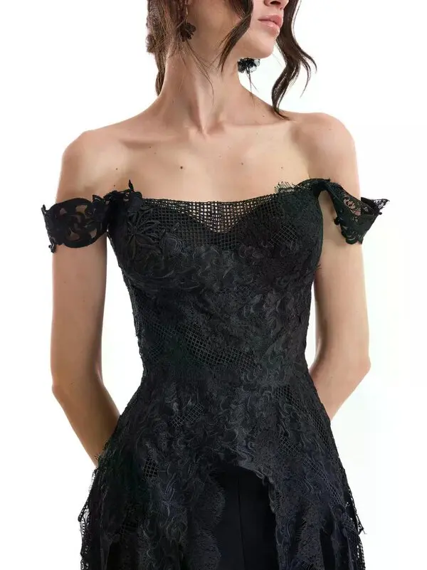 GEMY MAALOUF Off-shoulder Embroidered Top