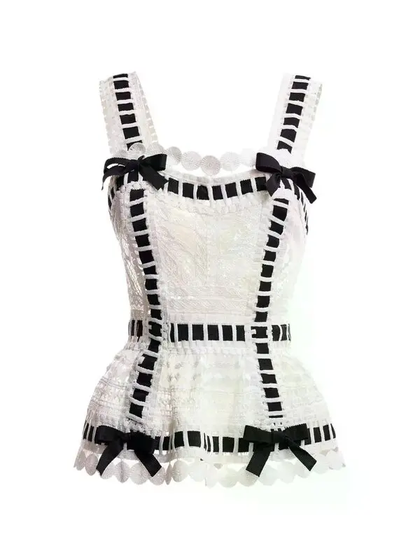 GEMY MAALOUF Ribbon-detail Peplum Corset