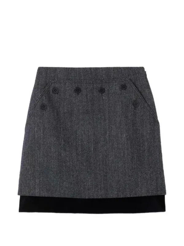 Claudie Pierlot Button-detail Skirt - Blue