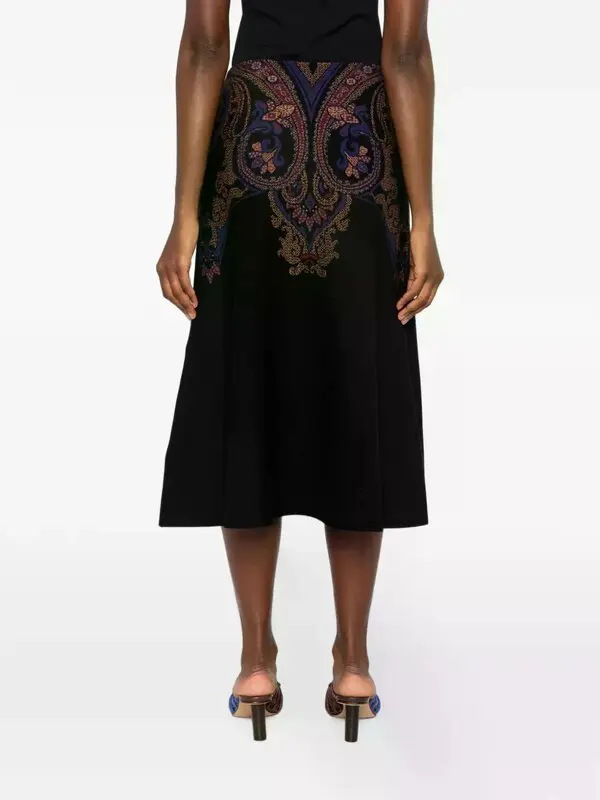 Etro Paisley-pattern A-line Midi Skirt