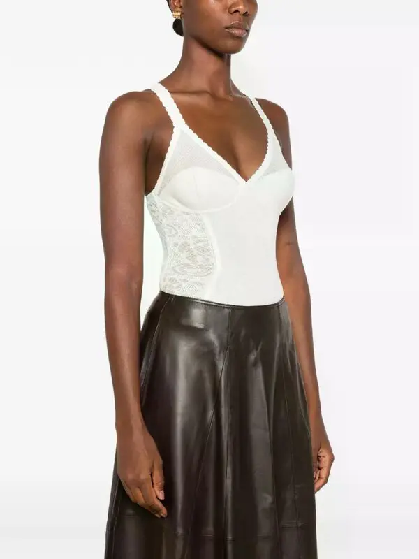 Elisabetta Franchi Lace-panelled Sleeveless Top