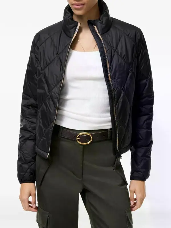 Burberry Bramford Quilted Nylon Jacket With House Check Taping