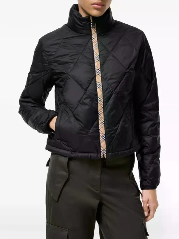 Burberry Bramford Quilted Nylon Jacket With House Check Taping