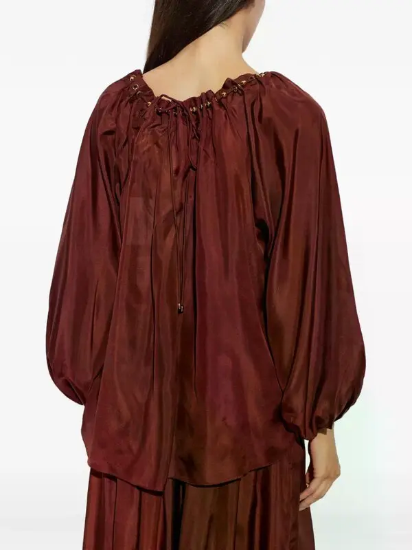 Zimmermann Aster Gathered Bead Blouse