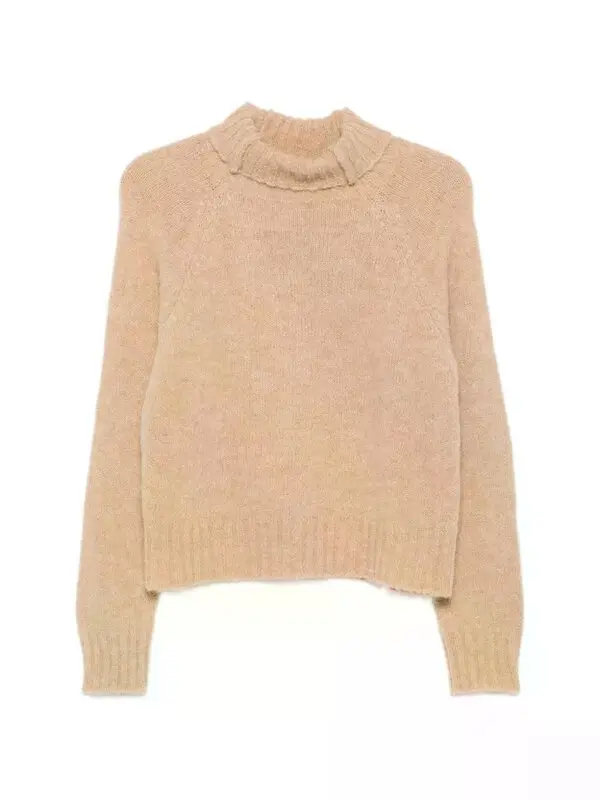 JUCCA Virgin Wool Roll Neck Sweater - Neutrals