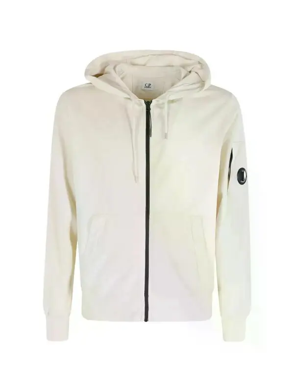 C.P. COMPANY Lens-detail Zip-up Hoodie - Neutrals