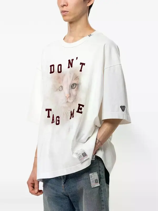 Mihara Yasuhiro Cat-printed T-shirt