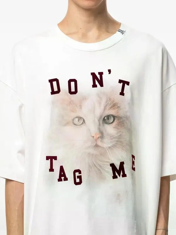 Mihara Yasuhiro Cat-printed T-shirt