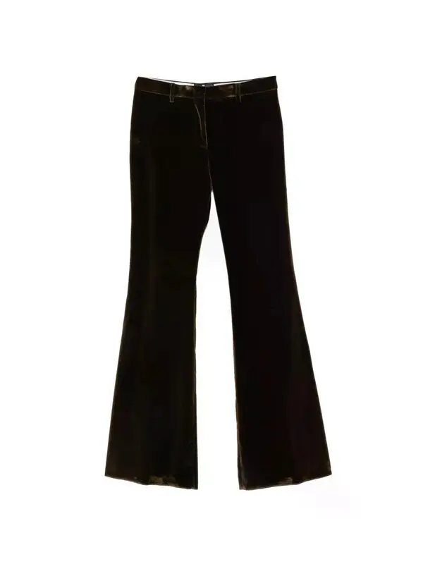 Etro Velvet Flared Trousers - Green