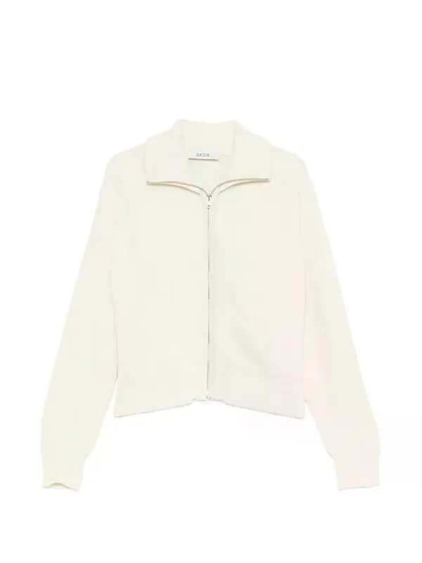 JUCCA Ribbed-knit Zip-up Cardigan - Neutrals