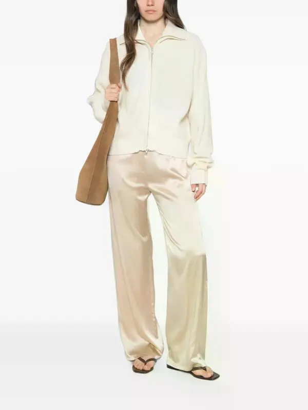 JUCCA Ribbed Knit Zip-up Cardigan