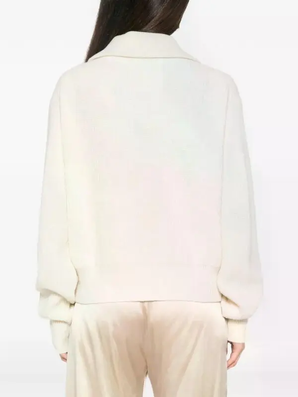 JUCCA Ribbed Knit Zip-up Cardigan