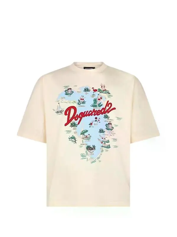 Dsquared2 Aloha-print Loose-fit T-shirt