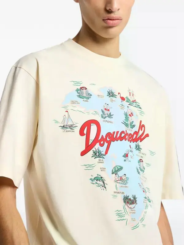 Dsquared2 Aloha-print Loose-fit T-shirt