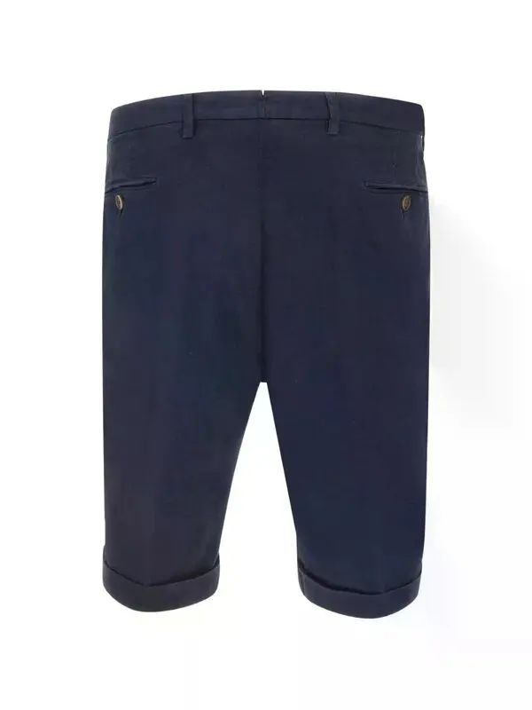 BRIGLIA 1949 Honeycomb-texture Turn-up Shorts
