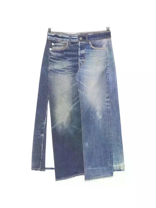 Our Legacy Craft Logo-patch Midi Skirt - Blue