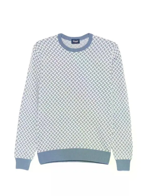 DRUMOHR Razor Blade Crew-neck Sweater - Blue