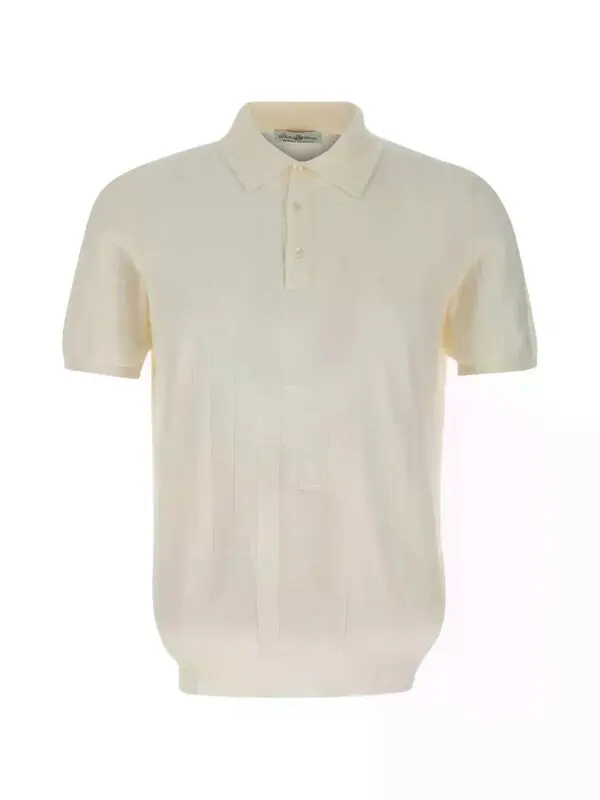 DELLA CIANA Ribbed-knit Polo Shirt