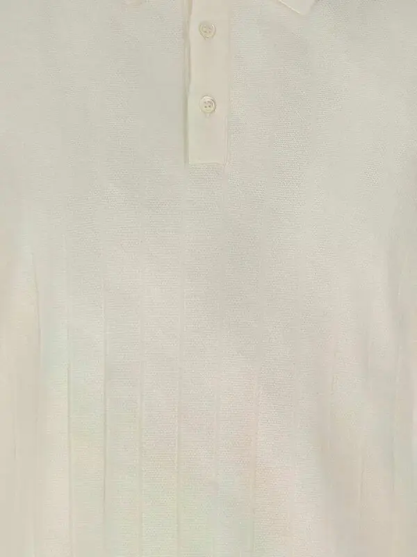 DELLA CIANA Ribbed-knit Polo Shirt