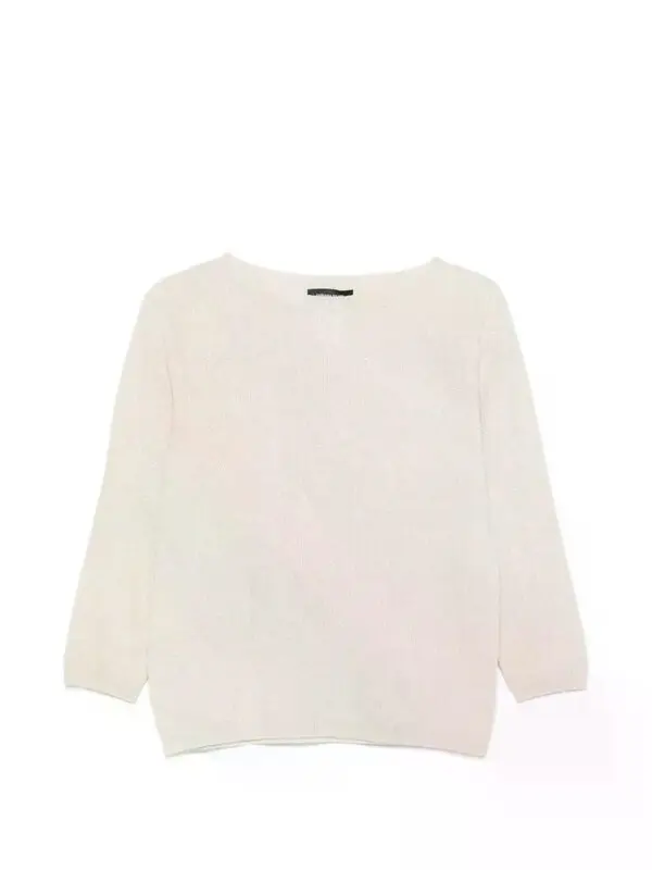 Fabiana Filippi Fine-knit Three-quarter Sleeve Sweater - Neutrals