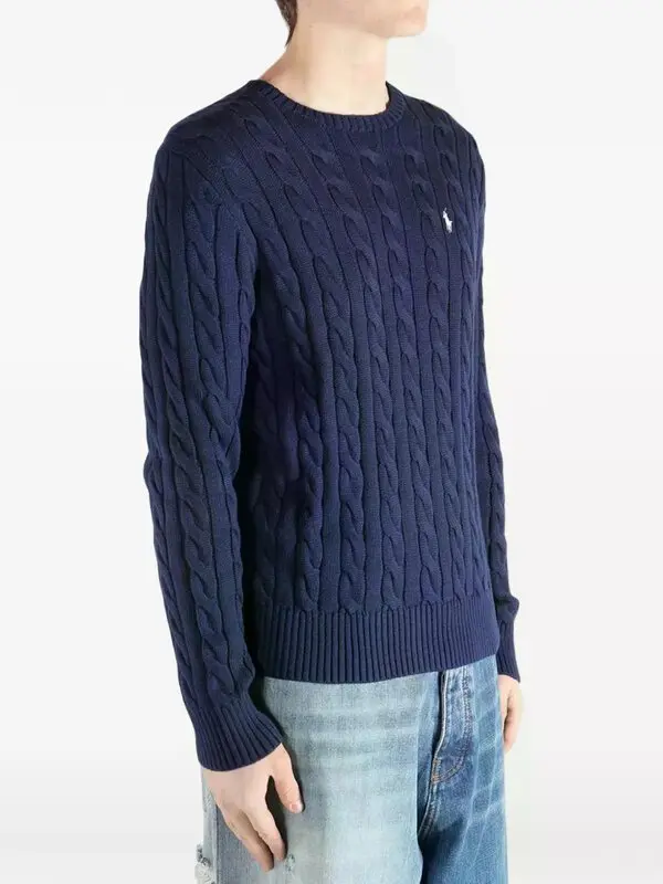 Polo Ralph Lauren Polo Pony-embroidered Cable-knit Sweater
