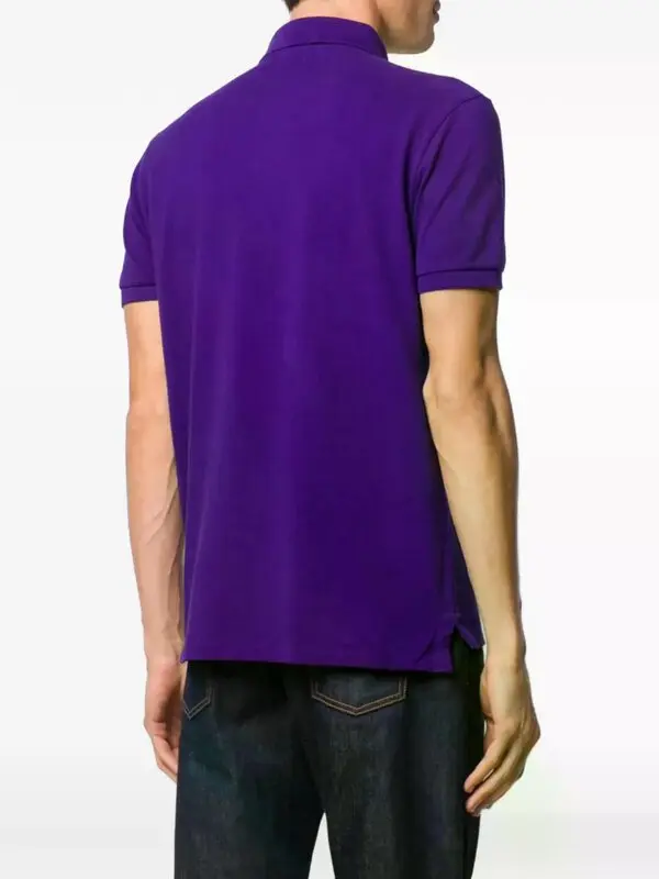 Polo Ralph Lauren Embroidered Logo Short Sleeve Polo Shirt - Purple
