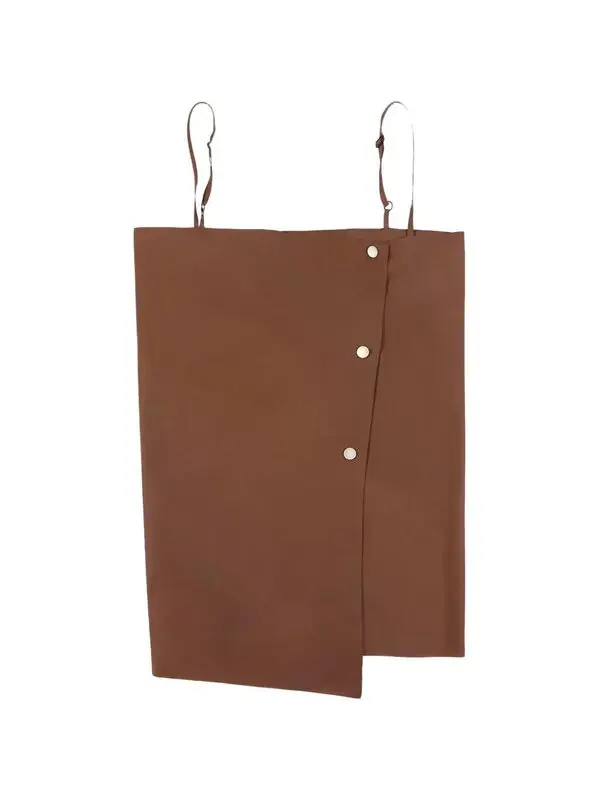 THELATEST Asymmetric Poplin Trousers - Brown