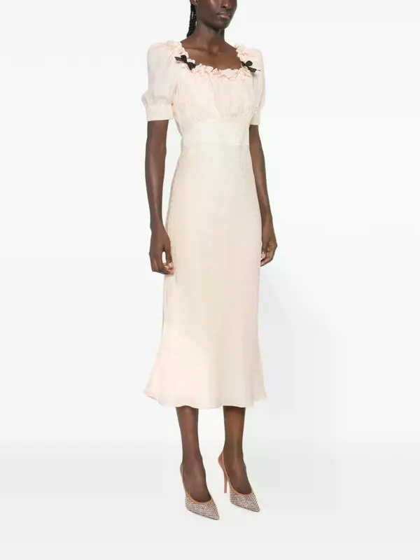 Alessandra Rich Silk Midi Dress