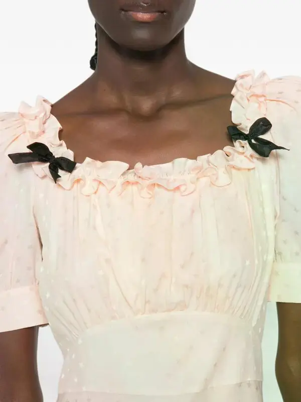 Alessandra Rich Silk Midi Dress