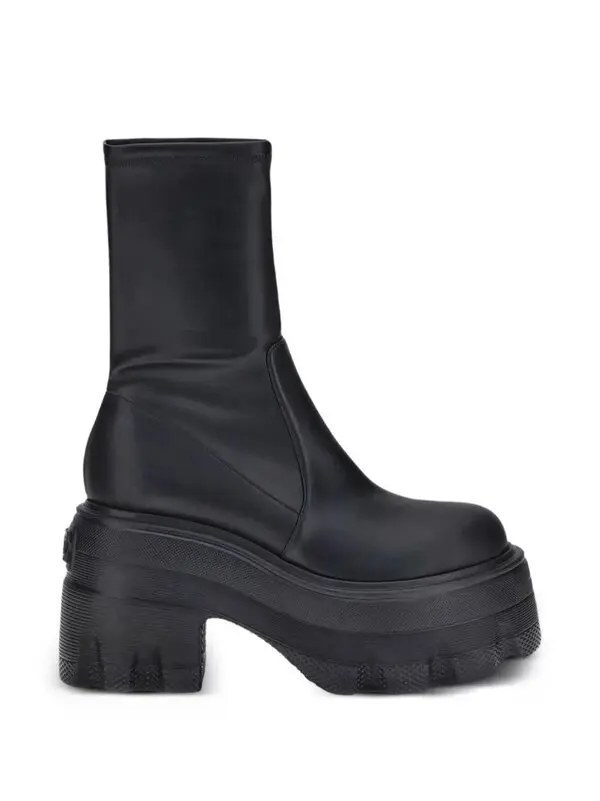 Casadei Platform Ankle Boots - Black