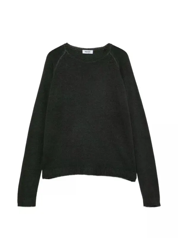 BASE Round Neck Sweater - Green