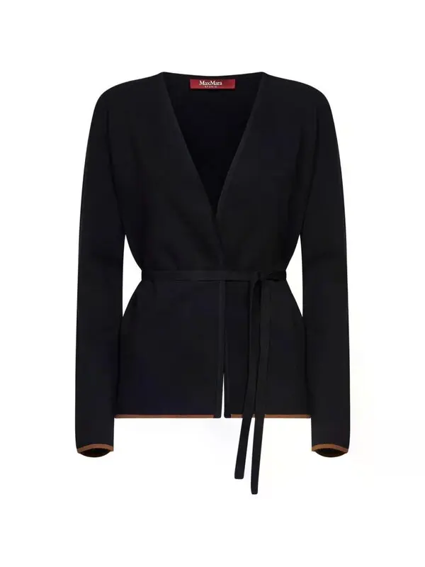 Max Mara Mstdente Belted V-neck Cardigan