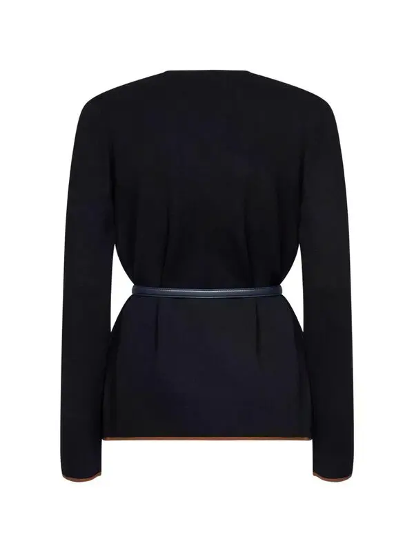 Max Mara Belted V-neck Cardigan