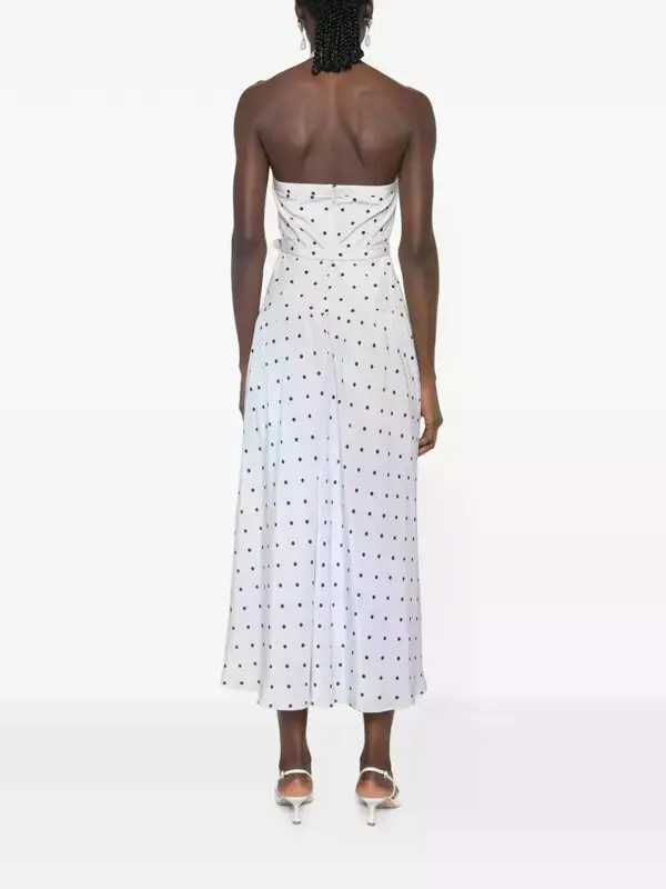 Alessandra Rich Polka-dot Halter Neck Midi Dress