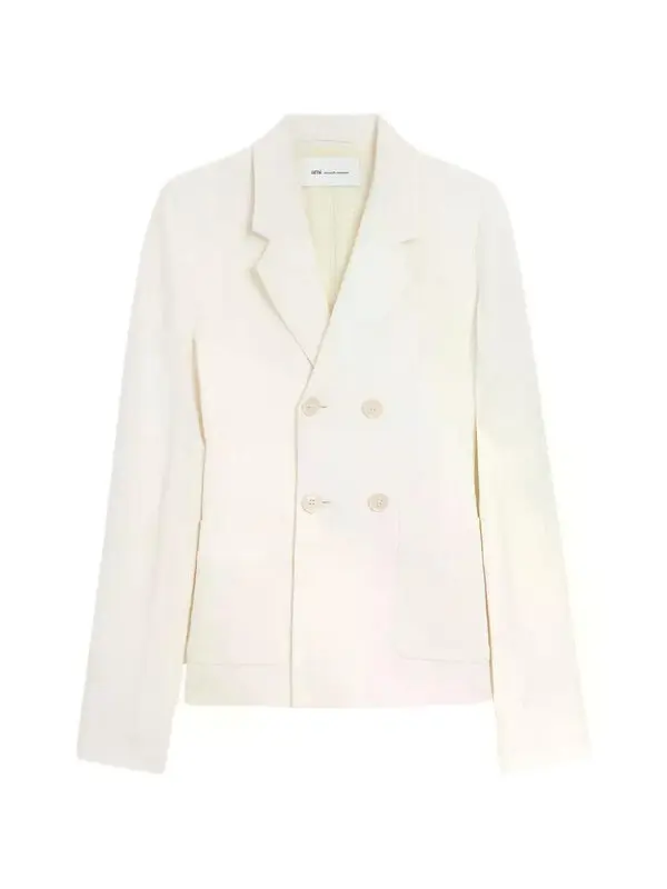 AMI Paris Double-breasted Peak-lapel Blazer