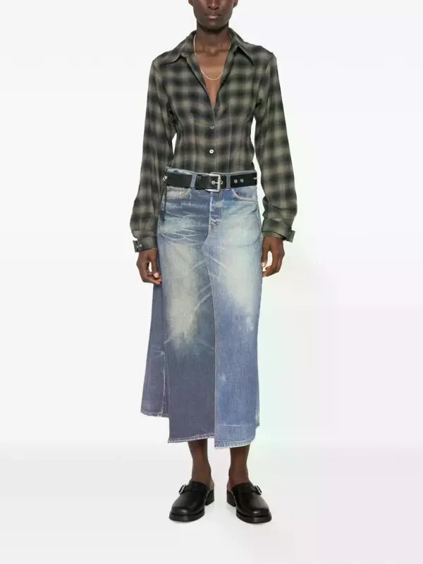 Our Legacy Envelop Check-print Shirt - Blue