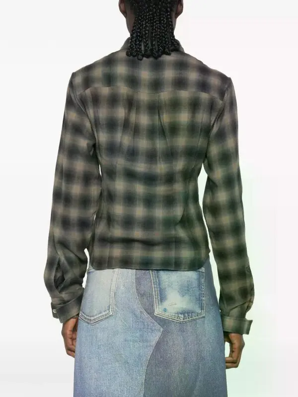 Our Legacy Envelop Check-print Shirt - Blue