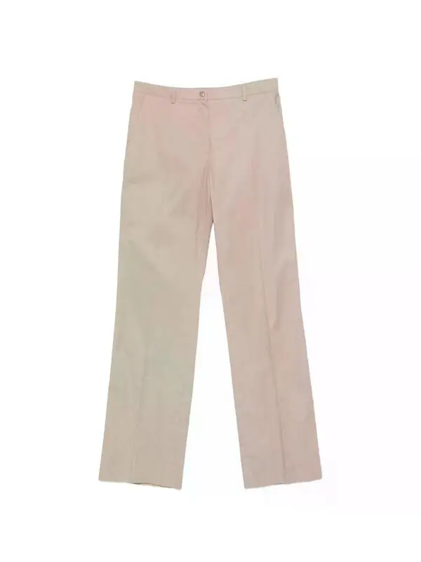 Miu Miu Beige Cotton Straight-leg Trousers