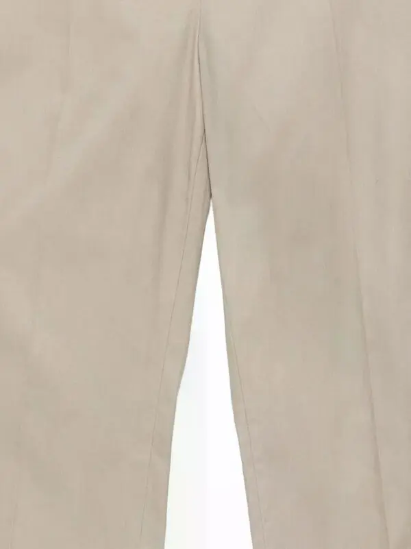 Miu Miu Beige Cotton Straight-leg Trousers