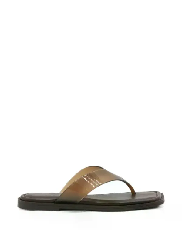 Rag & Bone Transparent-strap Square-toe Flip-flops - Brown