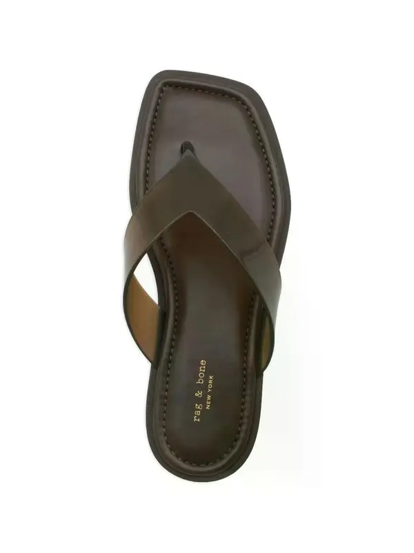 Rag & Bone Transparent Strap Square-toe Flip-flops
