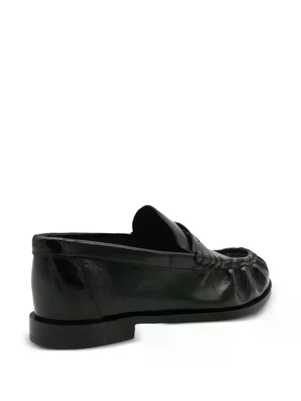 Rag & Bone Lexi Ruched Leather Loafers - Black