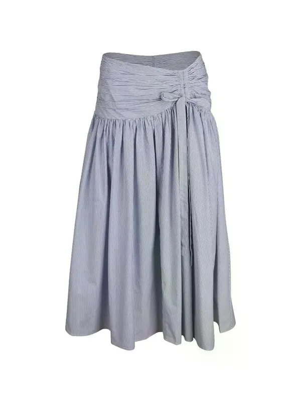 CHRISTY LYNN Maeve Ruched Midi Skirt - Blue