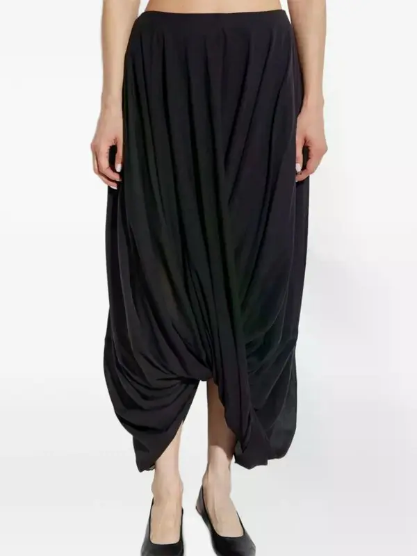 TOTEME Cocoon Draped Asymmetric-hem Midi Skirt