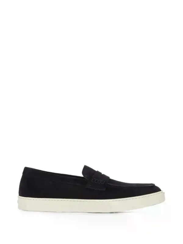 DOUCAL'S Suede Slip-on Loafers - Blue