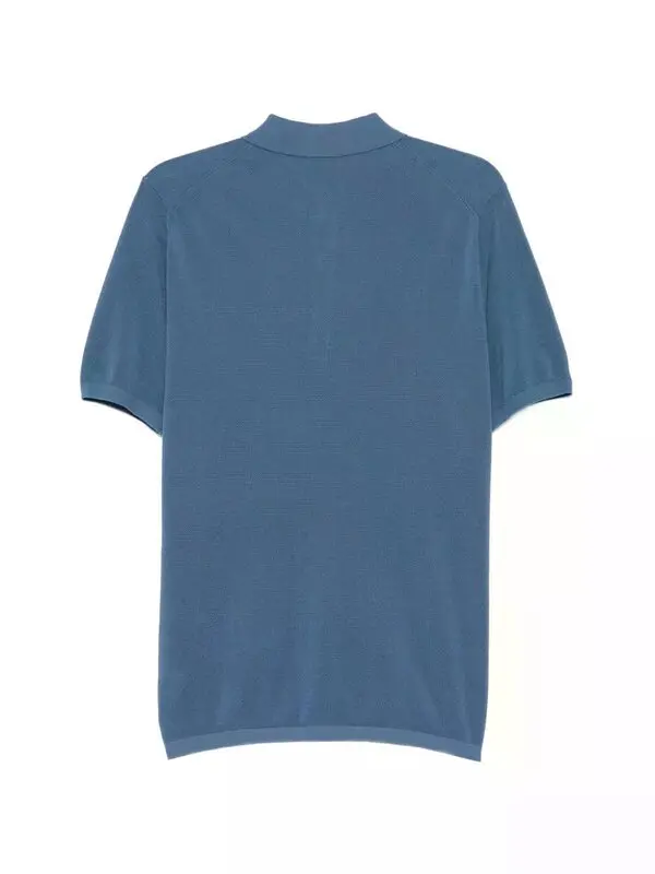 Aspesi Garment-dyed Pique-stitch Polo Shirt