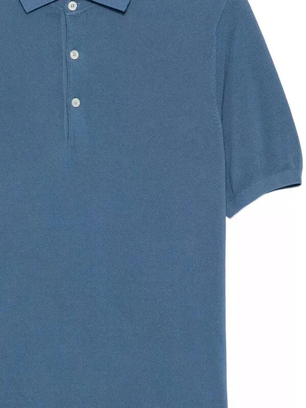 Aspesi Garment-dyed Pique-stitch Polo Shirt
