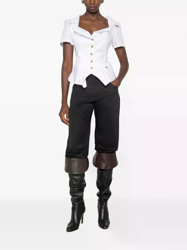 VIVIENNE WESTWOOD Cotton Peplum Shirt - White