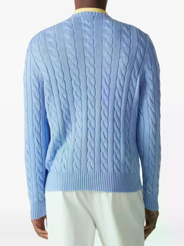 Polo Ralph Lauren Cable-knit Embroidered-logo Sweater